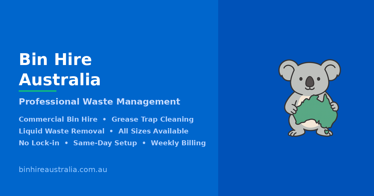 Bin Hire Australia | Commercial Waste Collection Adelaide & Perth